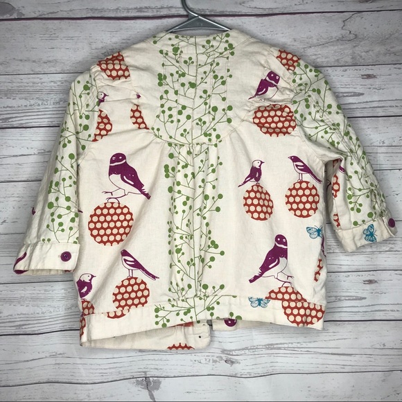Trinity | Jackets & Coats | Trinity Linen Bird Print 34 Sleeve Blazer ...
